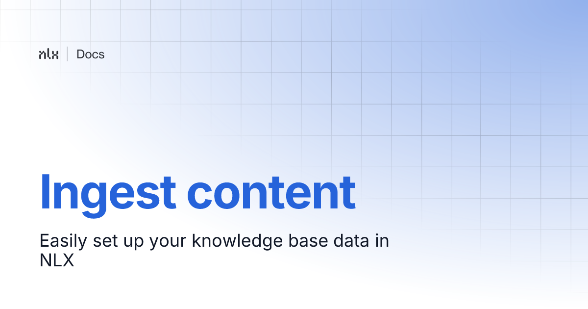 Ingest content | Platform | Docs