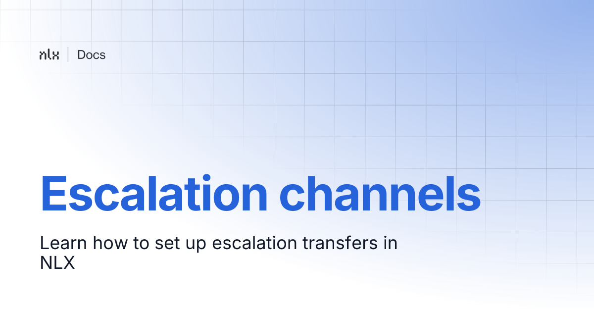 Escalation channels | Platform | Docs