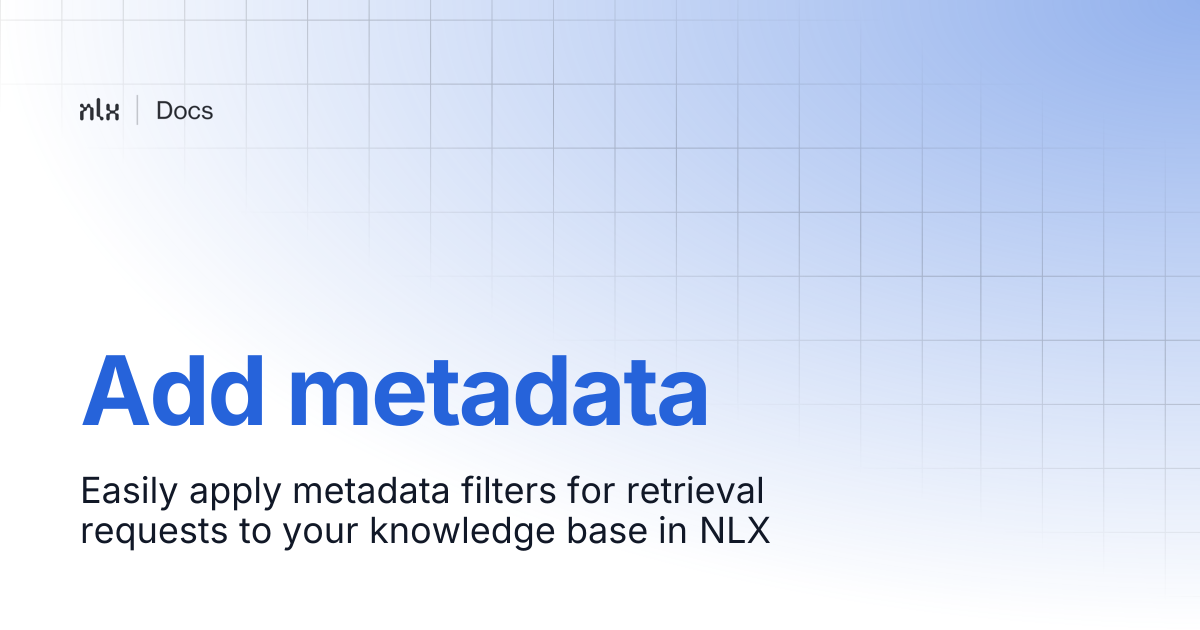 Add metadata | Platform | Docs